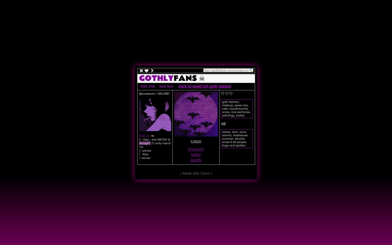 🦇 goth bat cave 🦇